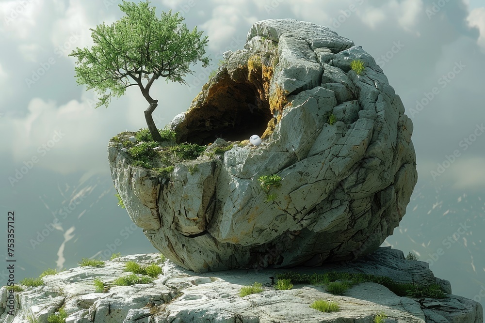 Creative realistic surrealism, imaginative, mind-bending art blending ...