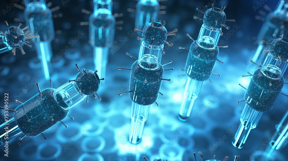 Nano medical technology and nanotechnology medicine are depicted ...