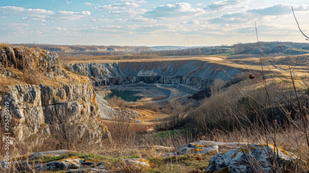 From a distance the quarry appears as a monumental scar on the ...