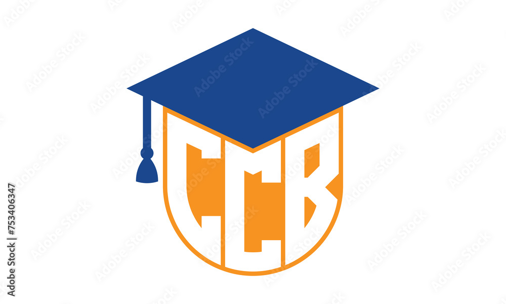 Vecteur Stock CCB initial letter academic logo design vector template ...