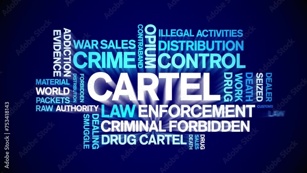 Cartel animated word cloud;text design animation tag kinetic typography ...