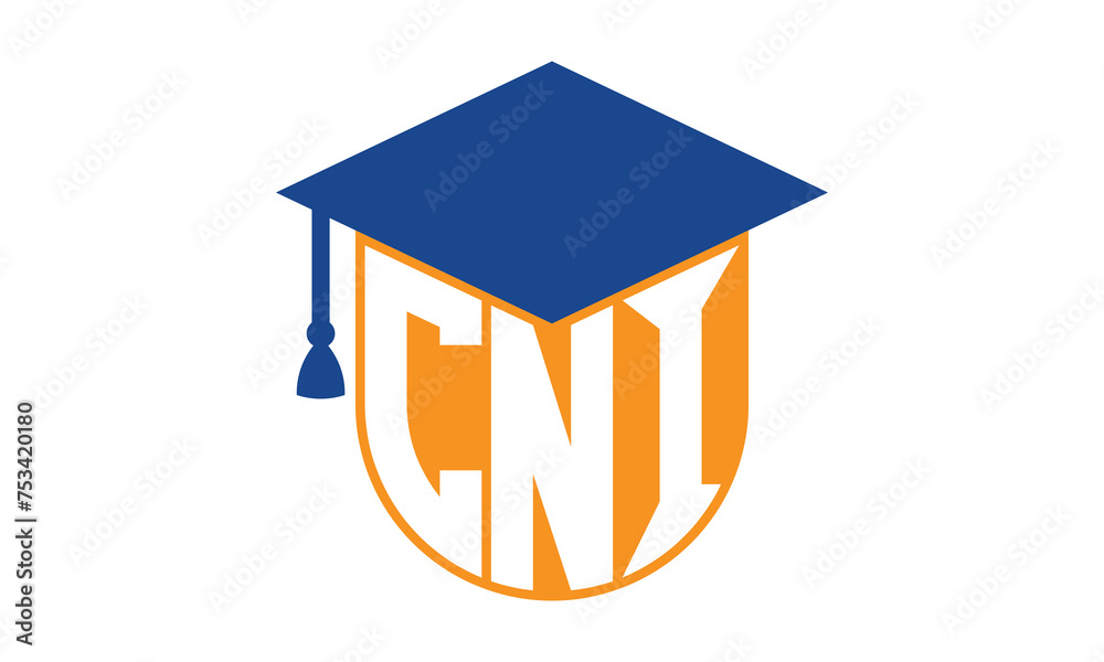 CNI initial letter academic logo design vector template. school college ...