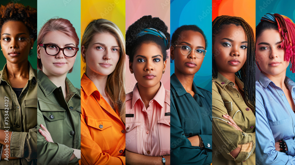 Portrait series of successful women across various job roles ...