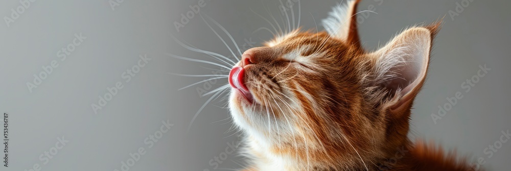 Red Cat Licking Face, Desktop Wallpaper Backgrounds, Background HD For ...