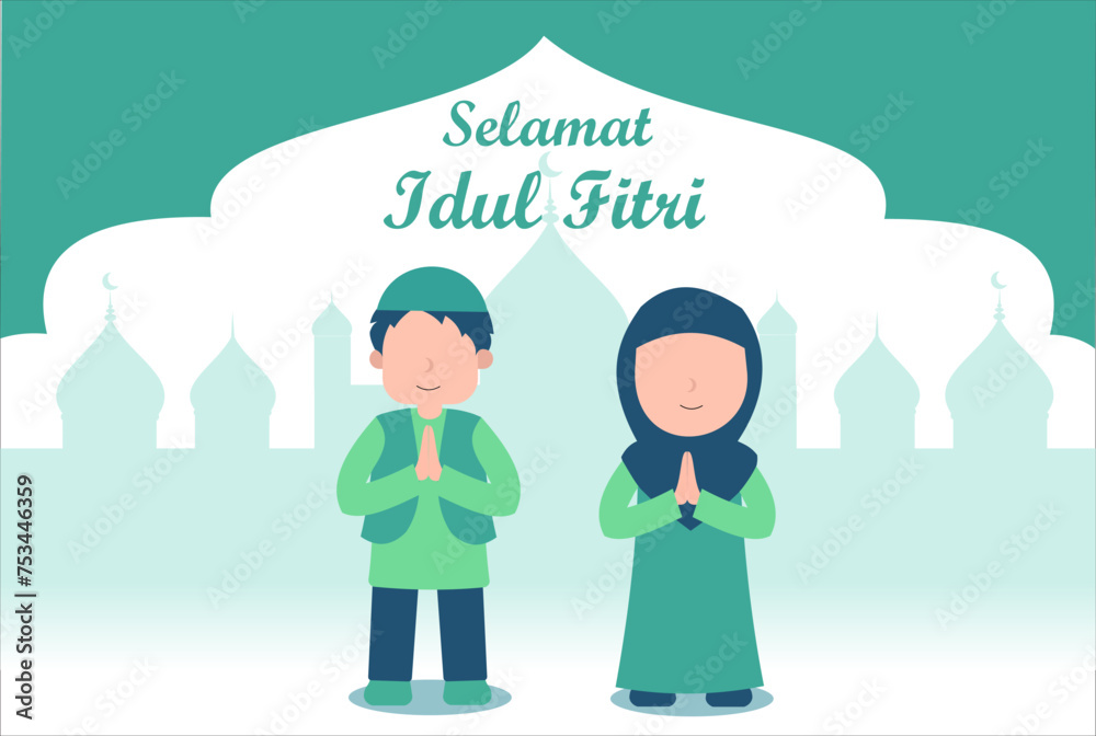 Hari Raya Aidil fitri banner design, selamat idul fitri template ...