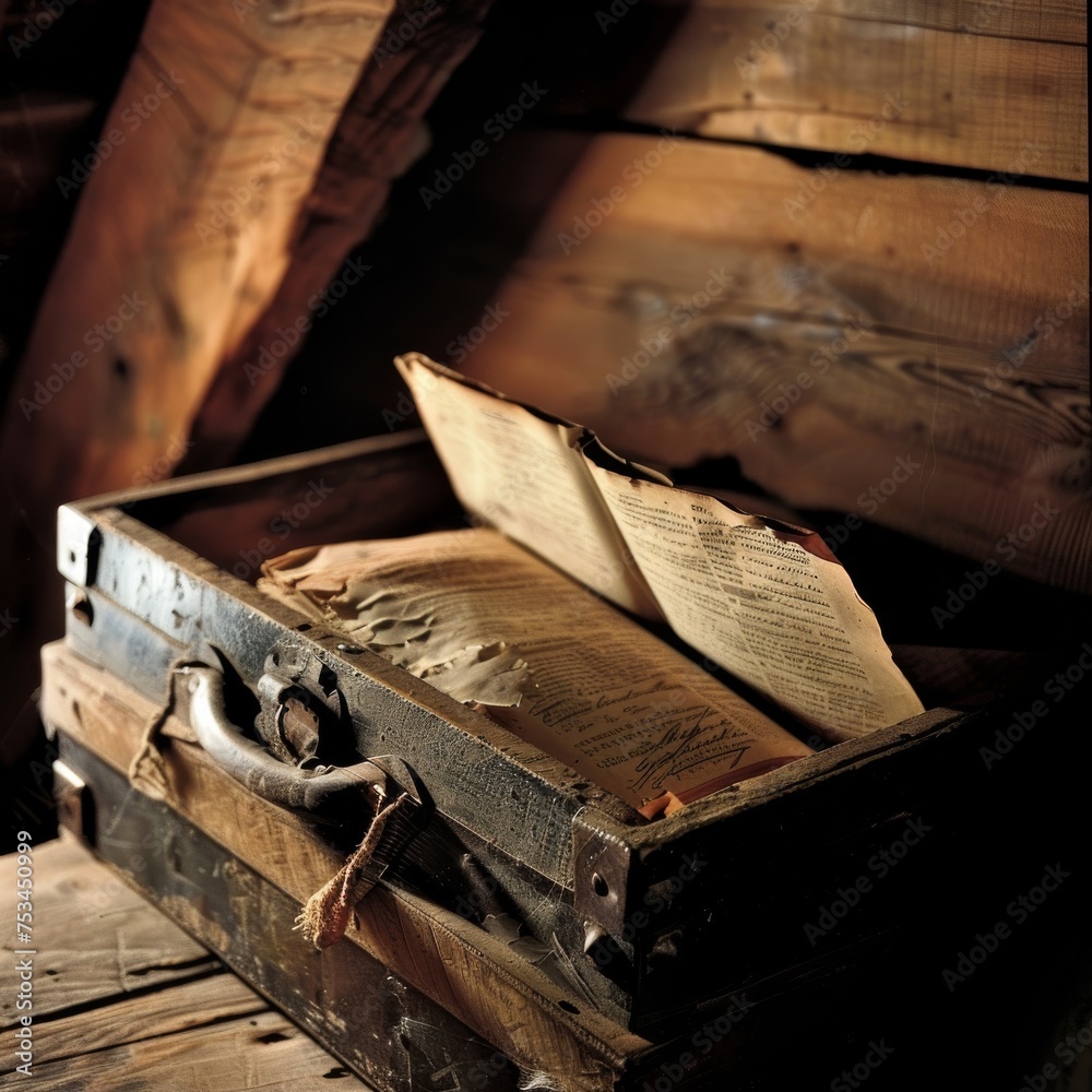 Old mysterious scrolls in a retro setting an ancient Bible revealing ...