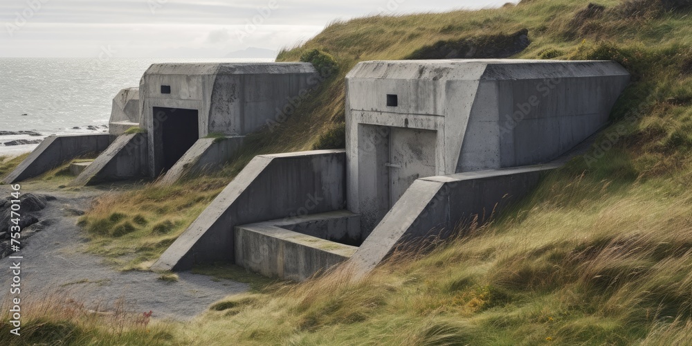 Amidst the remnants of battle, the forgotten bunker serves as a ...