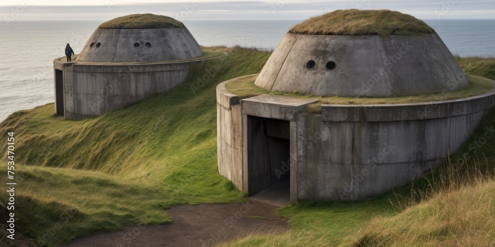 Amidst the remnants of battle, the forgotten bunker serves as a ...