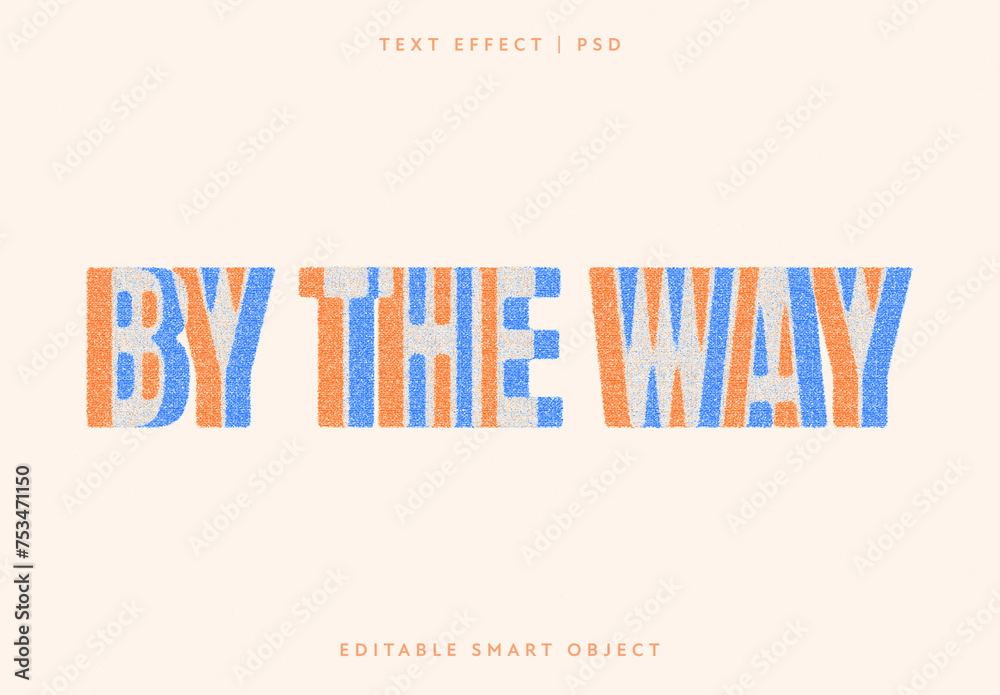 Shifted Textured Text Effect Stock Template | Adobe Stock