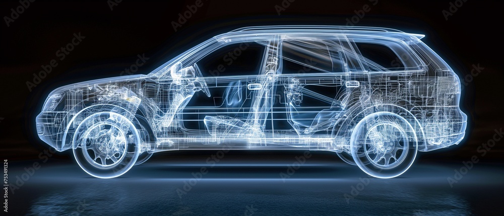 vehicle X-ray and chassis Stock Illustration | Adobe Stock