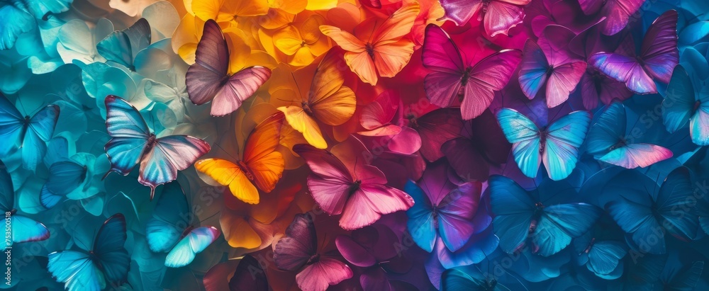 Vibrant Spectrum of Colors: A Mesmerizing Collection of Butterflies in ...