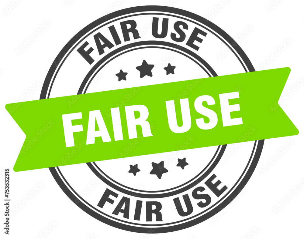 fair use stamp. fair use label on transparent background. round sign ...