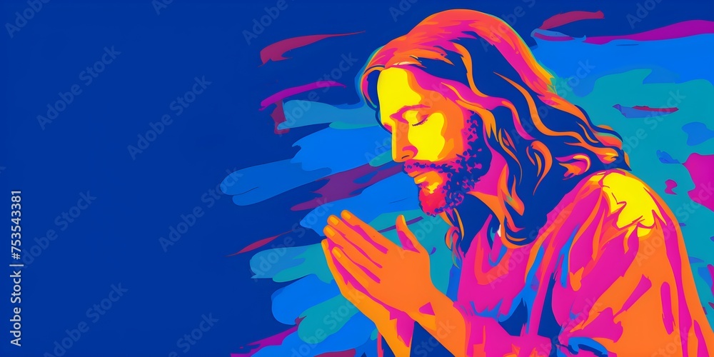 Song of God Jesus Christ praying, clean background wallpaper, Easter ...