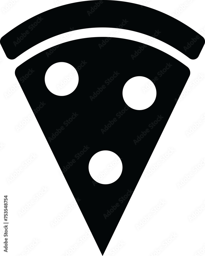 pizza icon, Pizza Slice Icon on transparent background. Classic ...