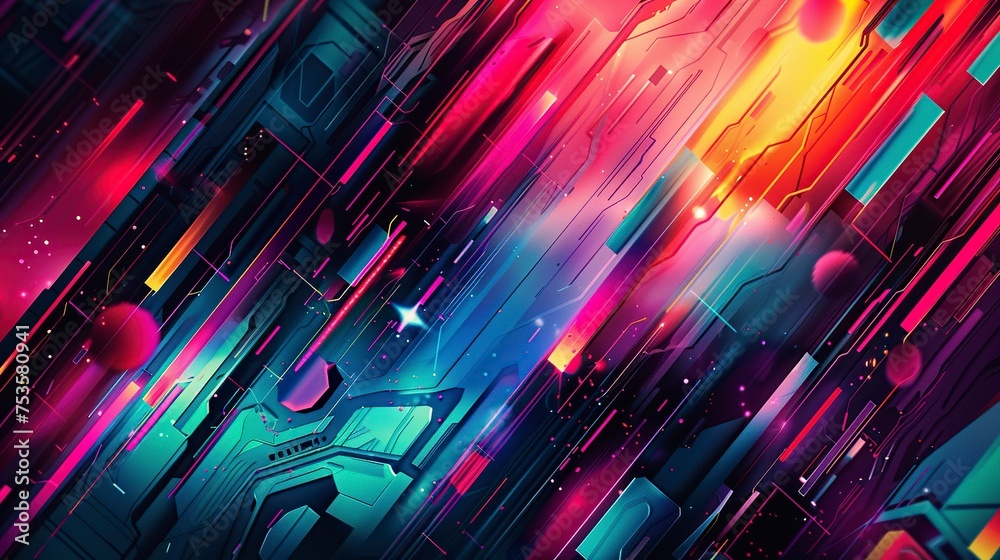 abstract gaming background filled with vibrant colors and dynamic ...