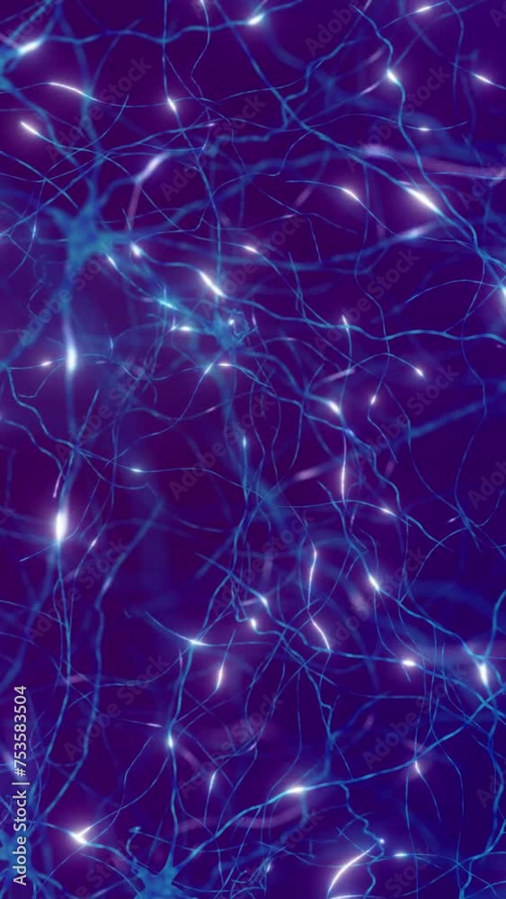 Neuronal firing - neurons communicating via electrical signals and ...