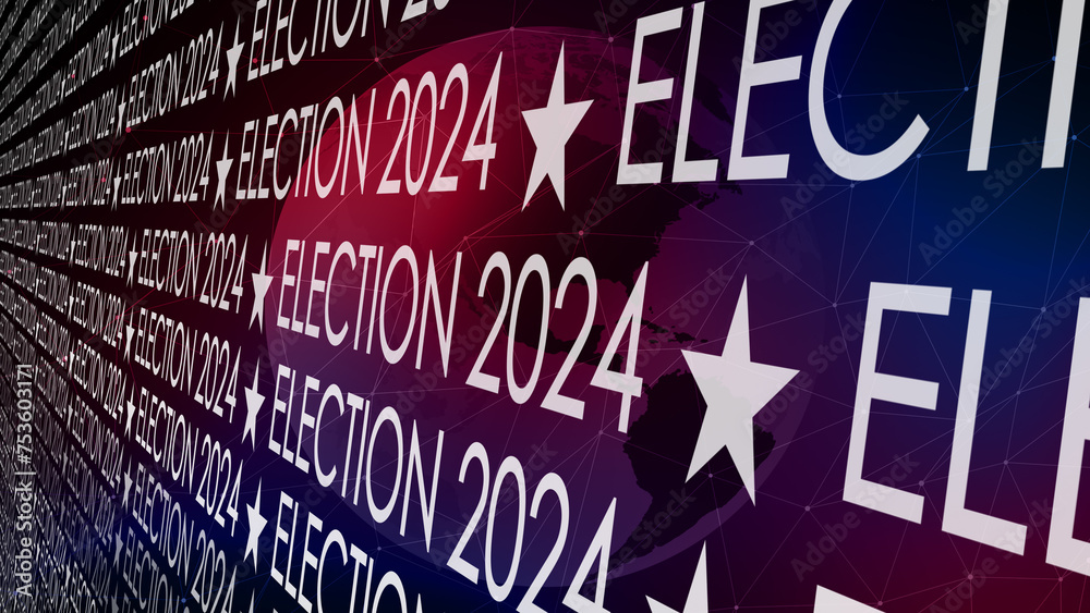 Political election news 2024 world globe backdrop with creative ...