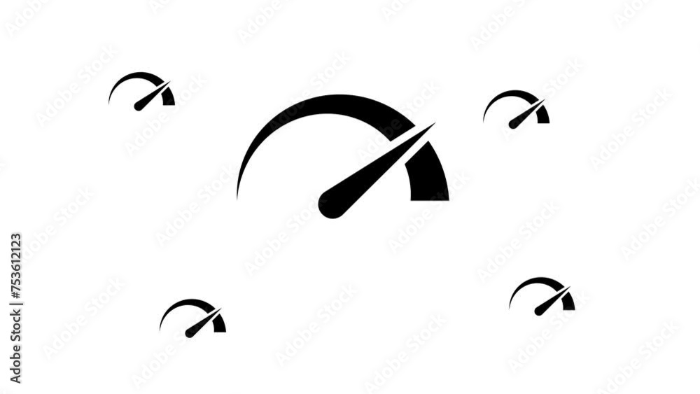 Vidéo Stock Zoom in and out animation the tachometer symbol. Large ...