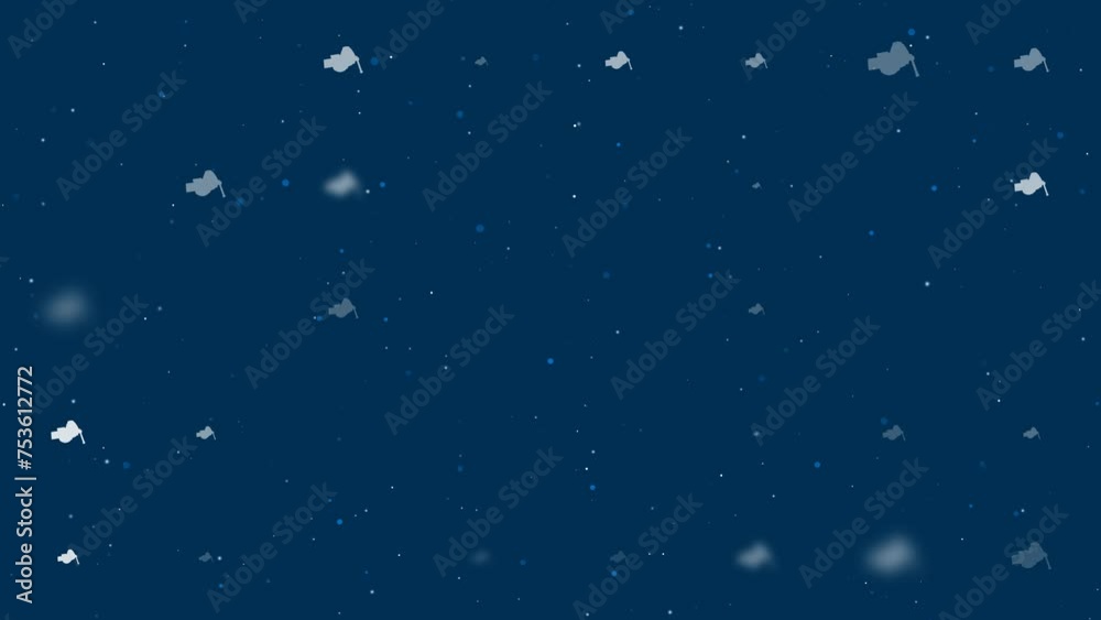 Template animation of evenly spaced vise symbols of different sizes and ...