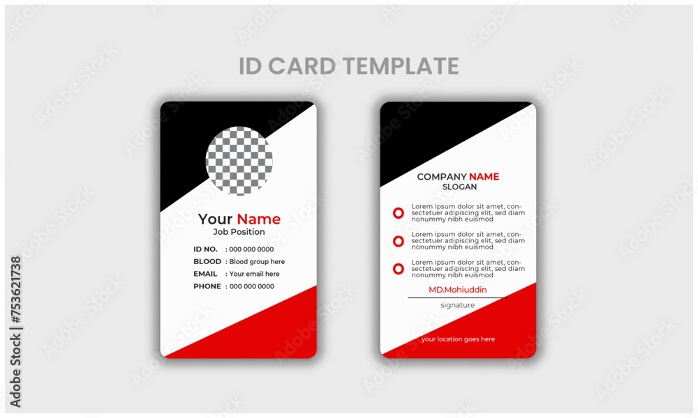 Creative Professional ID Card Design. Corporate Id card design ...