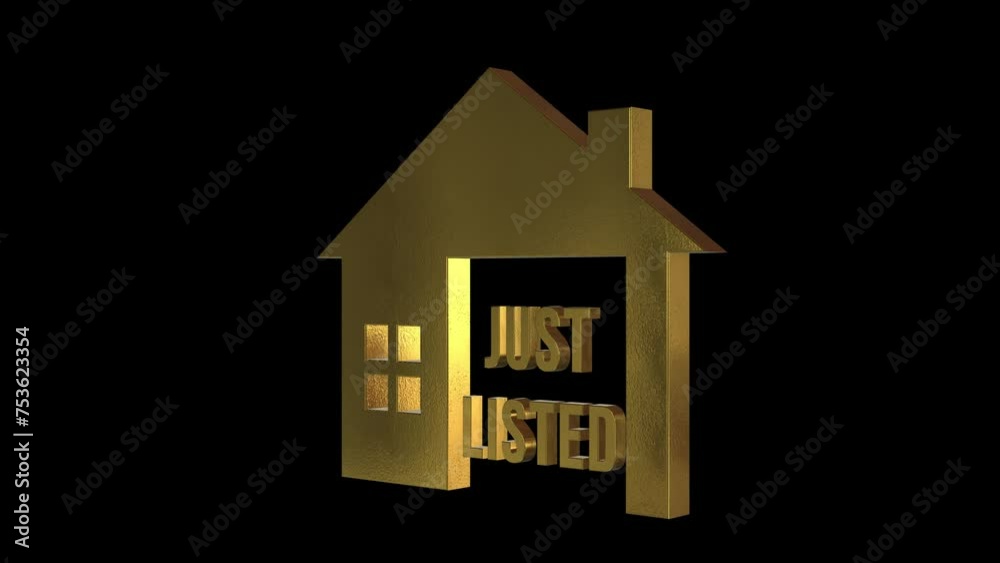 Vidéo Stock Housing Market Home Just Listed Sign Houses Buy Sell 3d ...