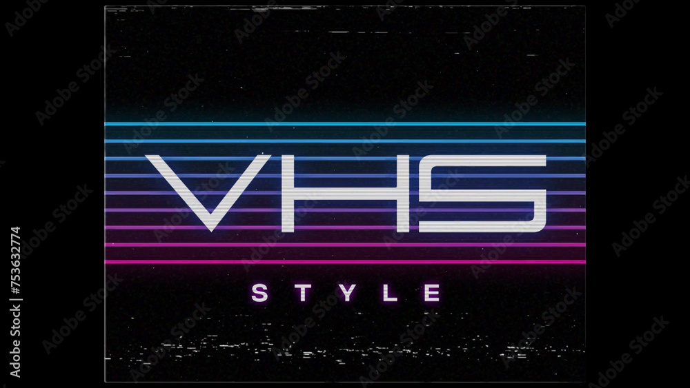 Retro 80s Spectrum Title Stock Template | Adobe Stock