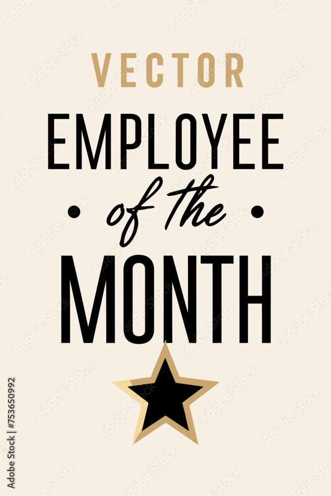 A vector illustration of employee of the month poster, banner design ...