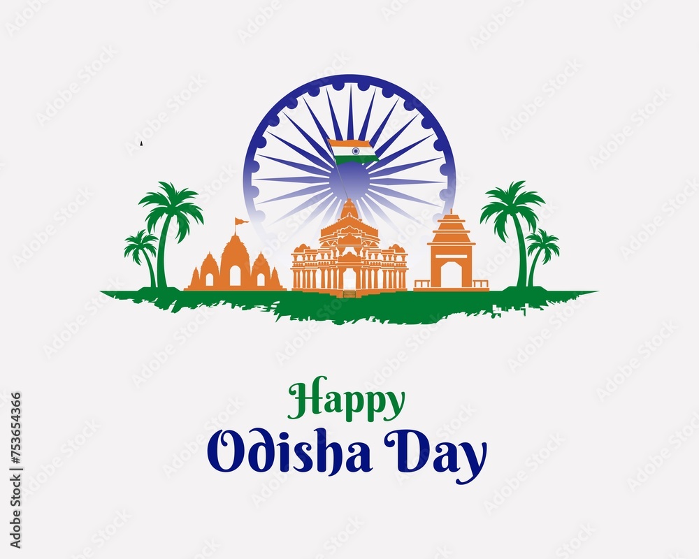 Odisha Foundation Day. 1 April. Happy Odisha Day jpeg format. Template ...