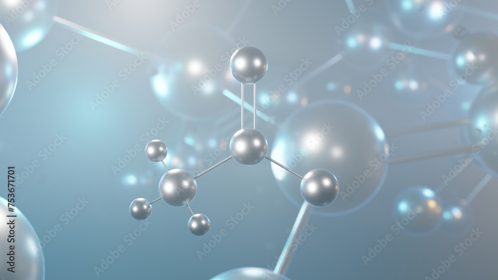 acetyl chloride molecular structure, 3d model molecule, acyl chloride ...