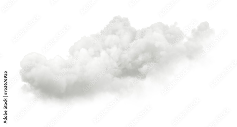 Serene soft cloud freedom shapes on transparent backgrounds 3d ...