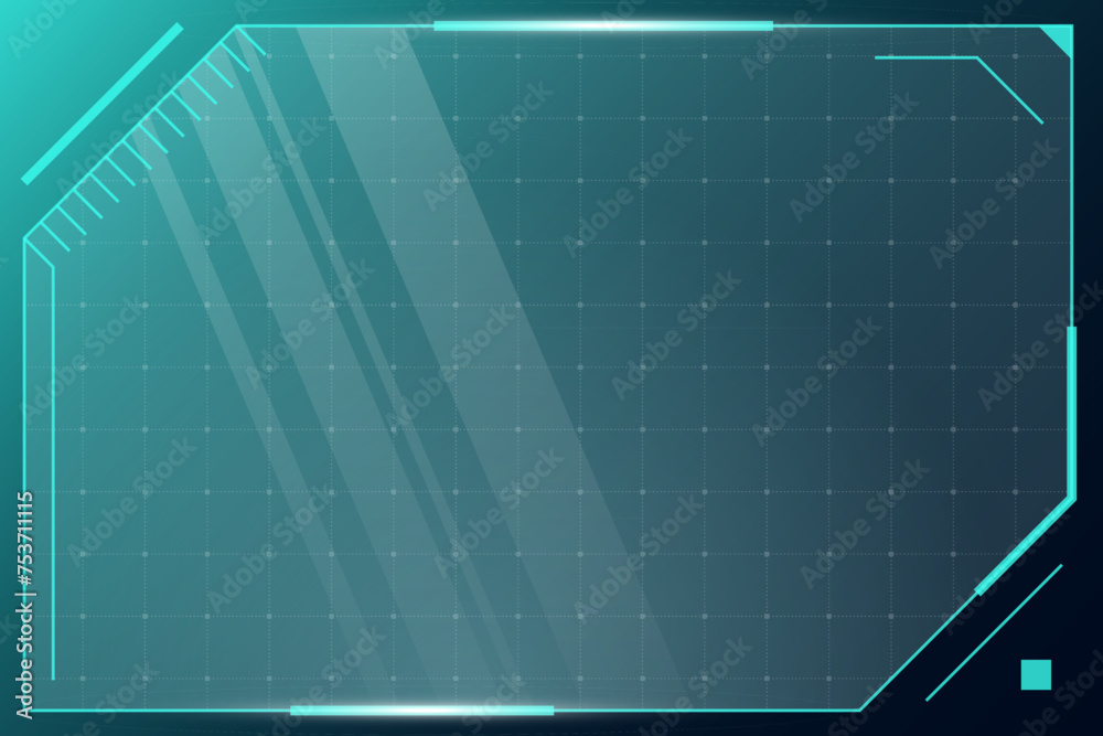 HUD digital futuristic user interface square vertical frame. Sci Fi ...