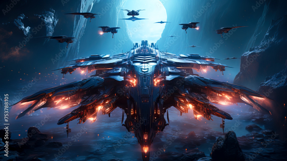Organic Star Cruisers: The V Formation Encounter in a Sci-Fi Movie ...
