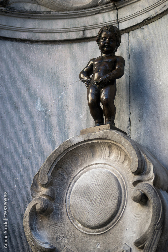 Brussels - Belgium - 3 March 2024 - view of the famous manneken pis ...