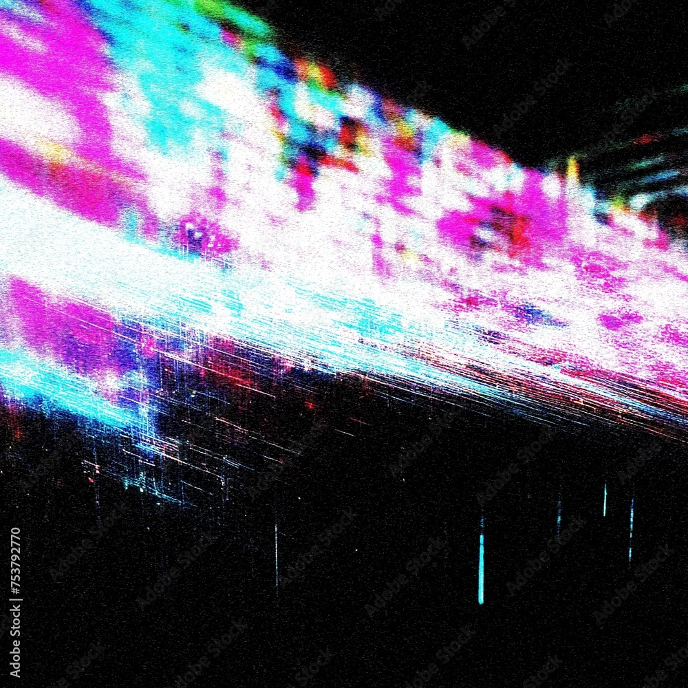 Glitch camera effect. Retro VHS background. Old video template. No ...