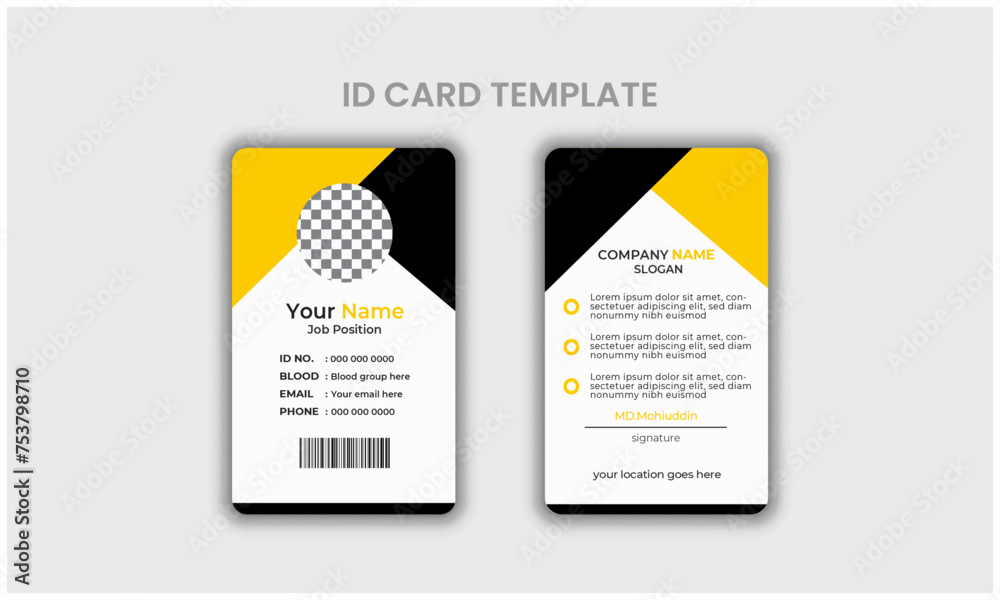 Creative Professional ID Card Design. Corporate Id card design ...