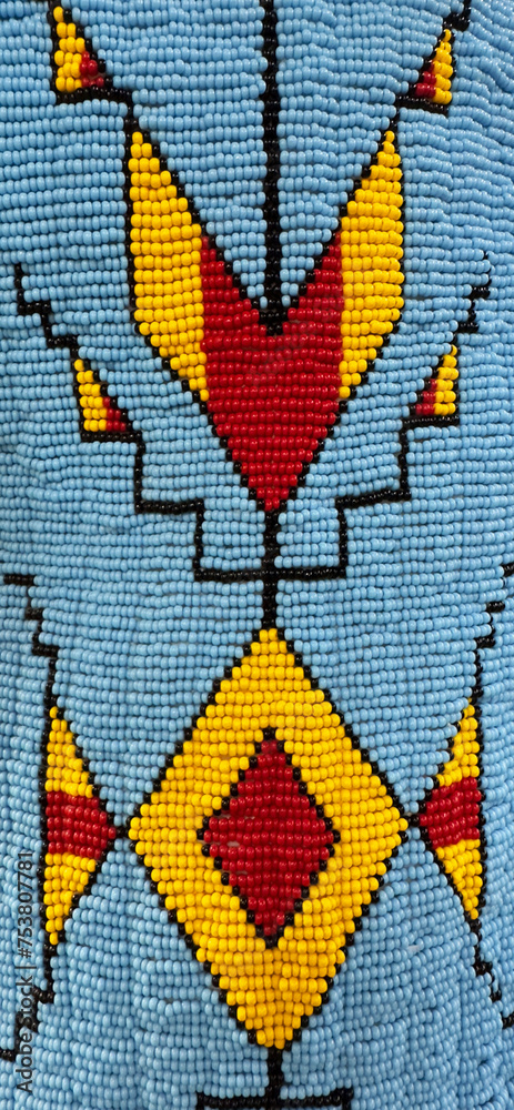 New Native American Indian beadwork shows colorful symmetry and ...