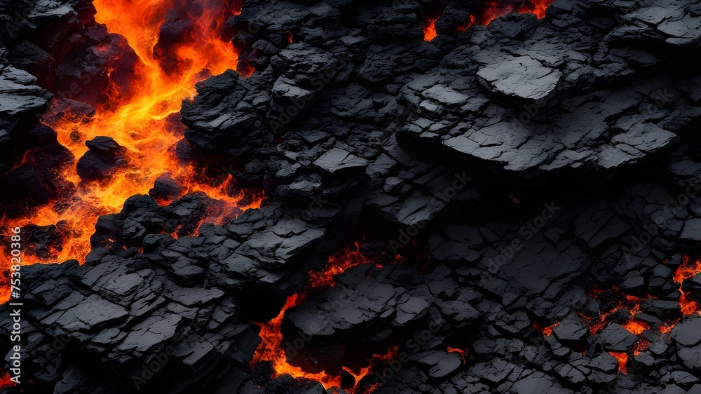 Firescape Symphony: Captivating Fire Spark and Flame Abstract ...