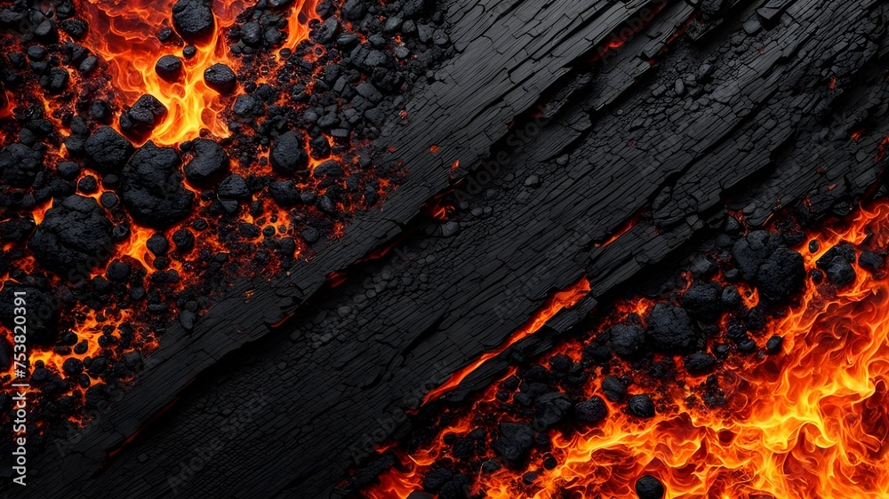 Firescape Symphony: Captivating Fire Spark and Flame Abstract ...