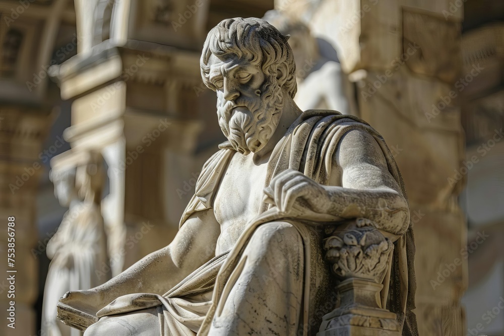 Aristotle sculpture illustration Highlighting the historical impact of ...