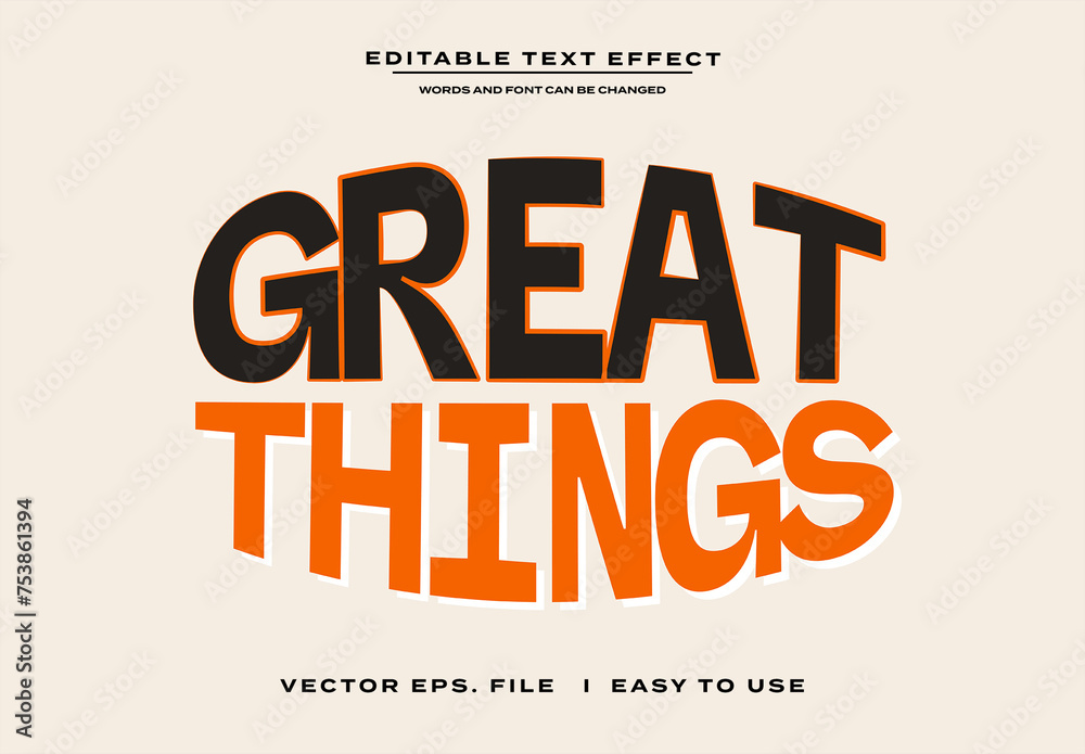 Arched Text Effect Stock Template | Adobe Stock