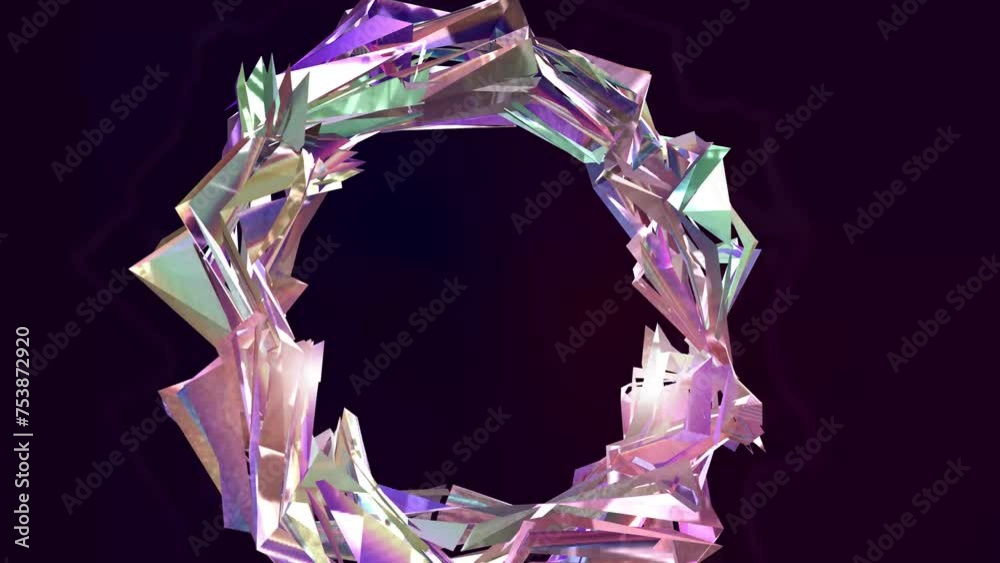 Vidéo Stock Abstract background 3D animation of shiny morphing shapes ...