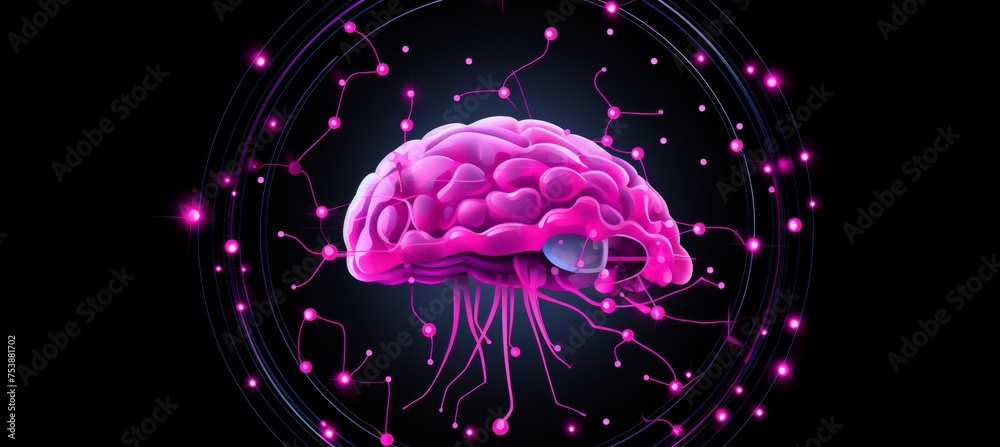 Photo Neuralink chip implantation for enhanced brain function and human ...