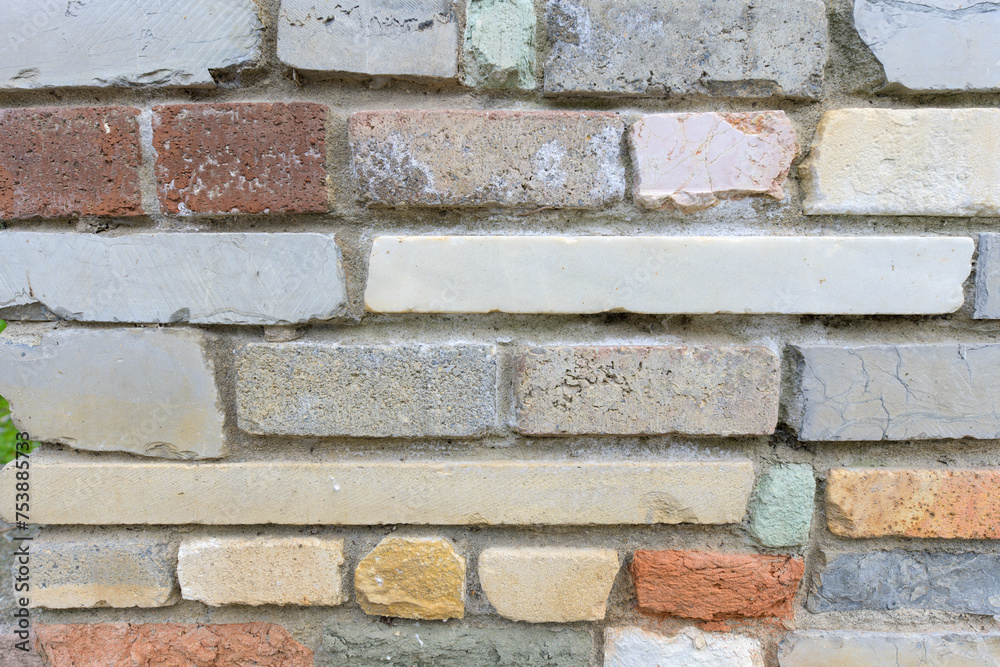 Brick Wall Stucco Square Pattern Background. Building stone walls ...