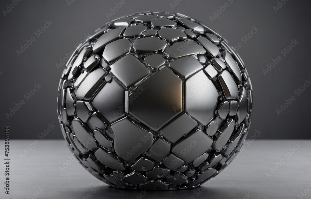 texture of metal cube with hemispherical recesses of various diameters ...
