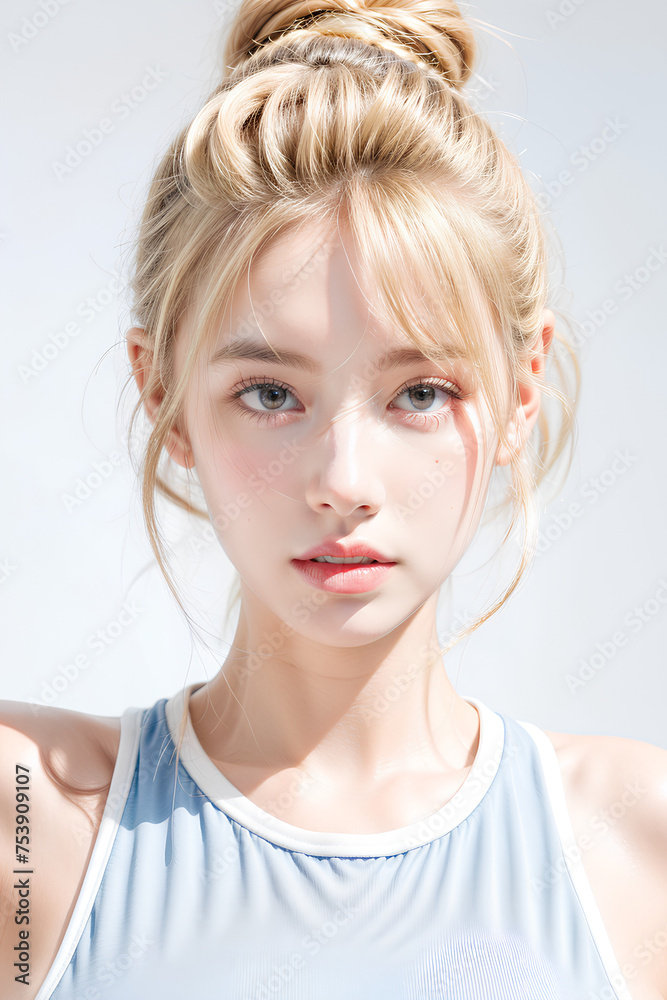 Gorgeous Young Female Sports Model - Active Woman - Beauty with Perfect ...