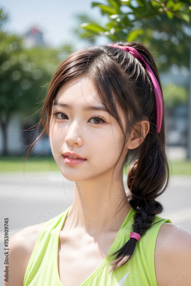 Gorgeous Young Female Sports Model - Active Woman - Beauty with Perfect ...