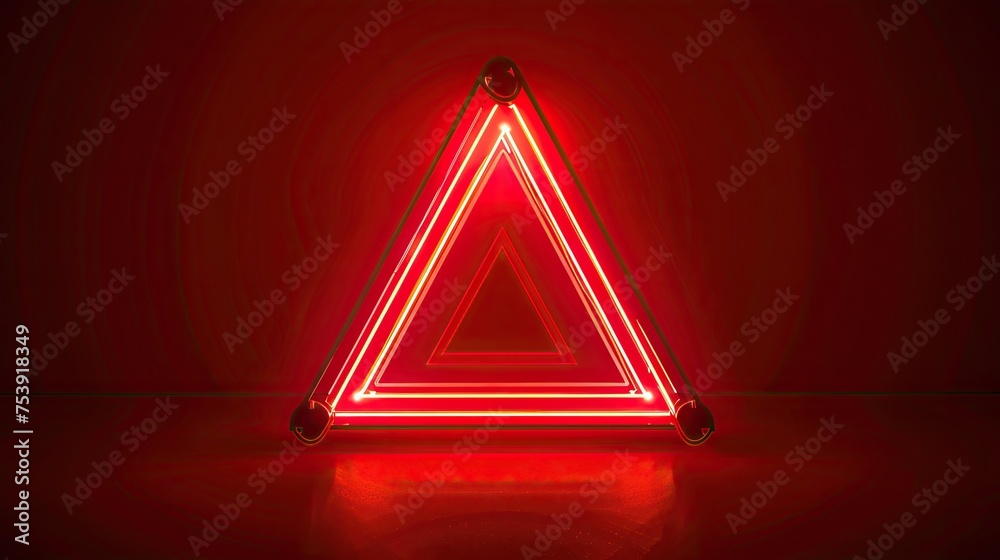 Danger Sign Caution, Stop Alert Attention Continuous One Line ...