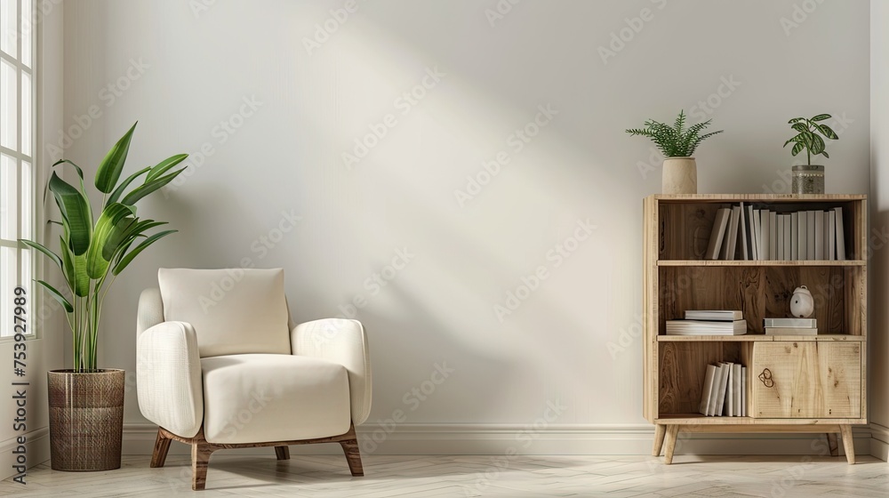 Home Beautiful Interior Template Mockup Living Room Design Background ...