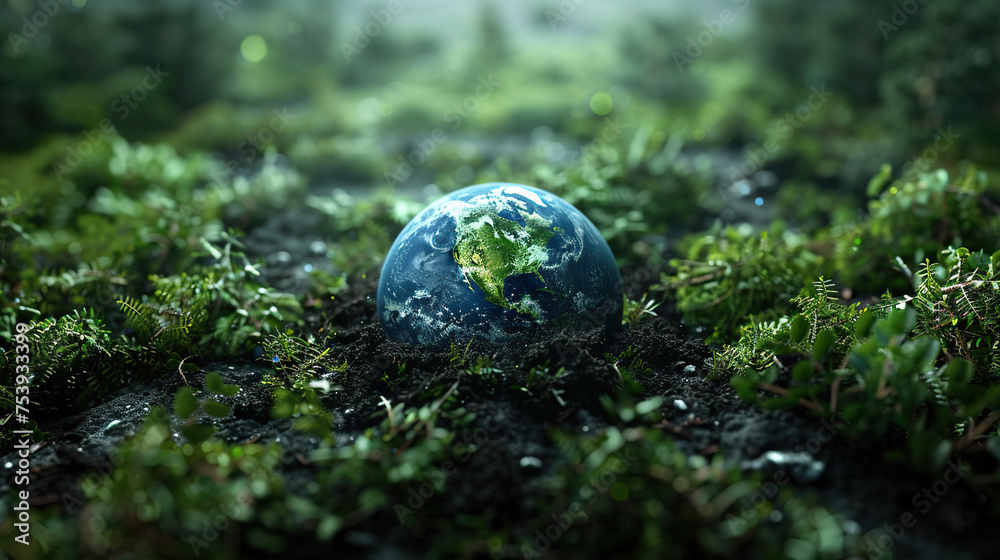 World environment day concept: earth day , 22 april , globe of earth on ...