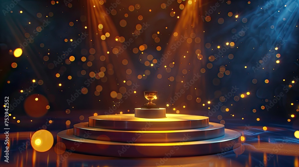 Winner Award Podium Prize Silver Gold Trophy Win Champion Pedestal ...